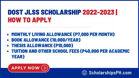 Dost Jlss Scholarship 2022 Apply Now Online Scholarshipsph