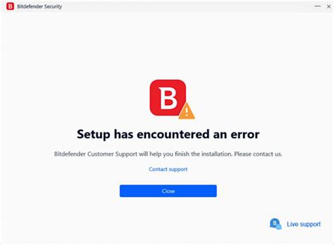 fix bitdefender installation failed or setup has encountered an error