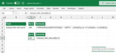 how to extract nth word from text string in excel free excel tutorial