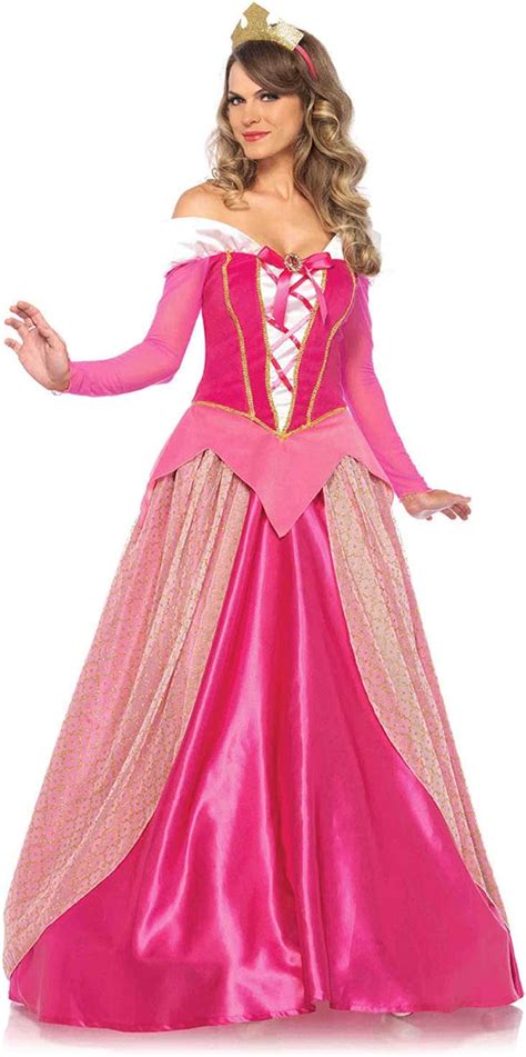 Disney Sleeping Beauty Princess Aurora Pink Dress Cosplay Costume