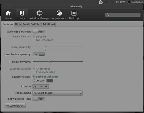 Unity Tweak Tool For Ubuntu 12 10 Quantal 13 04 Raring Noobslab Eye