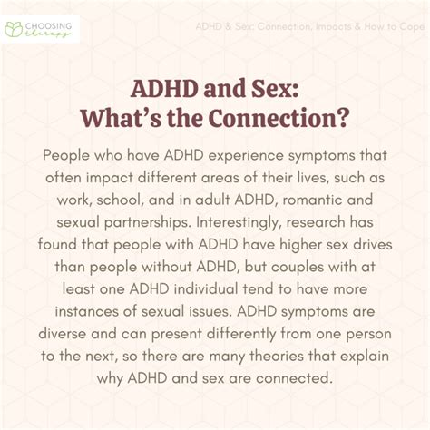 How Adhd Impacts Your Sex Life
