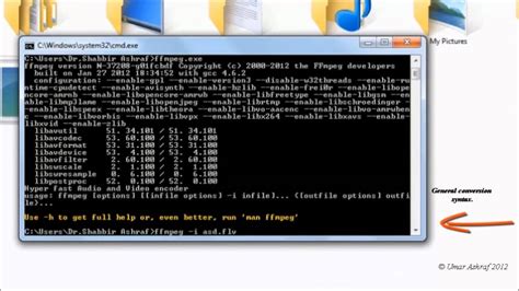 converting video format using ffmpeg youtube