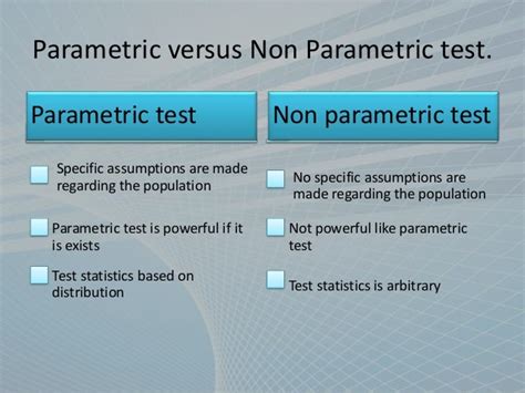 parametric vs non parametric sem2 final