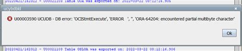 the database load the following error is returned u00003590 ucudb db