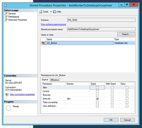 stored procedure chb state addworkertodesktopgroupinner