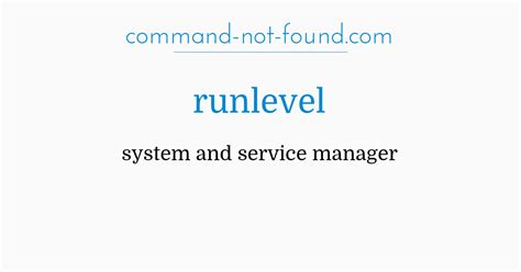 command not runlevel
