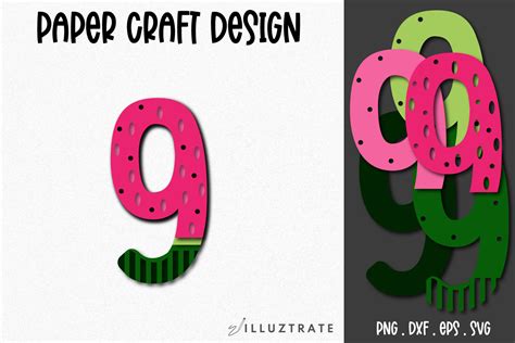 Number 9 Watermelon Alphabet Set 9 Svg Graphic By Illuztrate