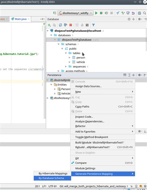 generate hibernate mapping and classes from data source in
