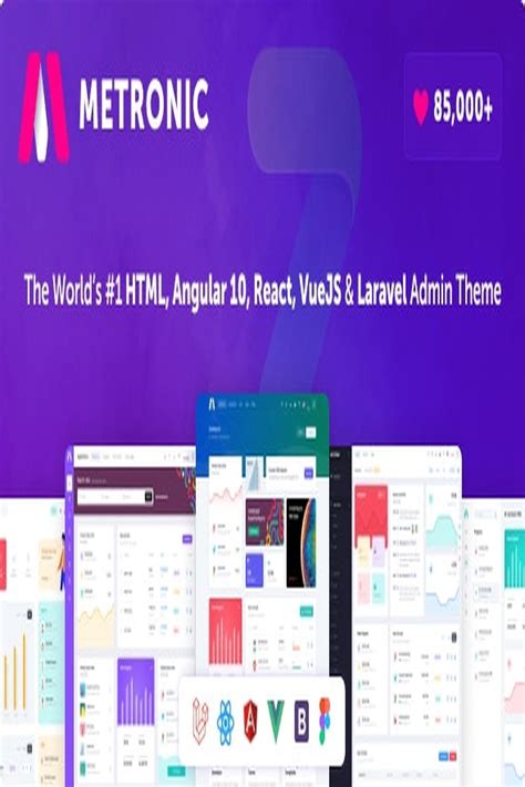 metronic bootstrap 4 html react angular 11 vuejs and laravel admin