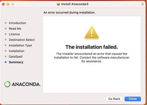 python anaconda installation failed on macos ventura stack overflow