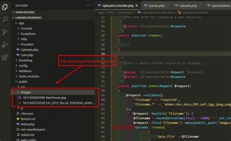 laravel tutorial membuat upload image atau file ke database mysql dan