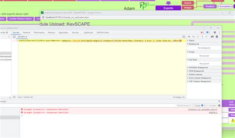 javascript built up string causing a syntax issue stack overflow