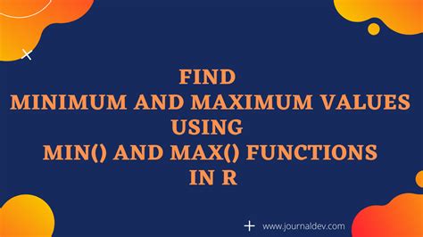 how to use min and max in r journaldev