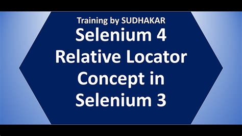 selenium 4 relative locator and customized way for selenium 3