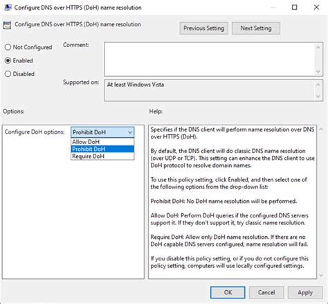 secure dns client over doh on windows server 2022 microsoft learn