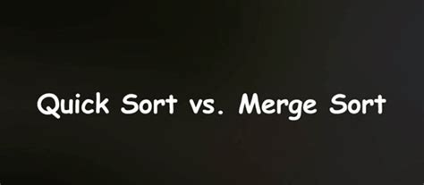 difference between quick sort and merge sort javatpoint