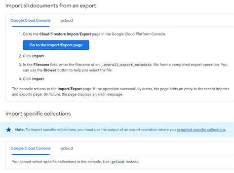 firebase do firestore imports merge or override collections stack