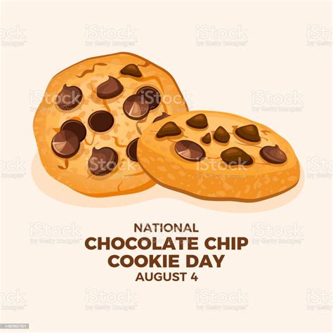 National Chocolate Chip Cookie Day Vector Illustration Stock