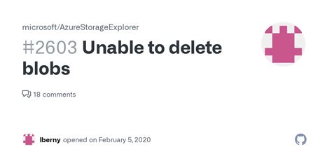unable to delete blobs · issue 2603 · microsoft azurestorageexplorer
