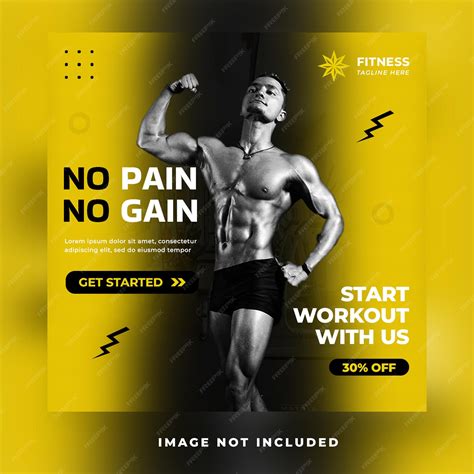 Premium Psd Fitness Gym Workout For Health Promotion Social Media Or