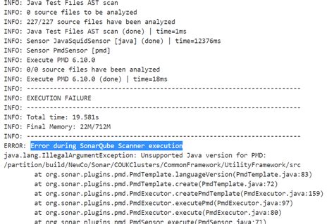 jenkins error during sonarqube scanner execution unsupported java