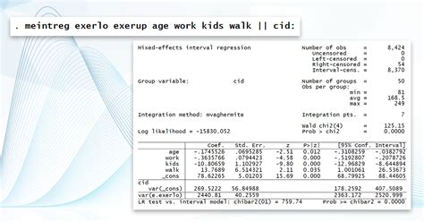 multilevel mixed effects interval regression stata