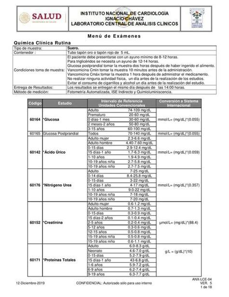 Valores Normales De Laboratorio Maricarmen Delgado Udocz