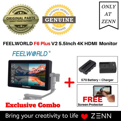 Feelworld F6 Plus V2 5 5 Inch Ips 3d Lut Touch Screen 4k Hdmi Monitor
