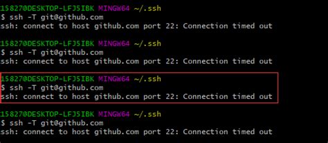 github默认端口22被占用，ssh connect to host port 22 connection