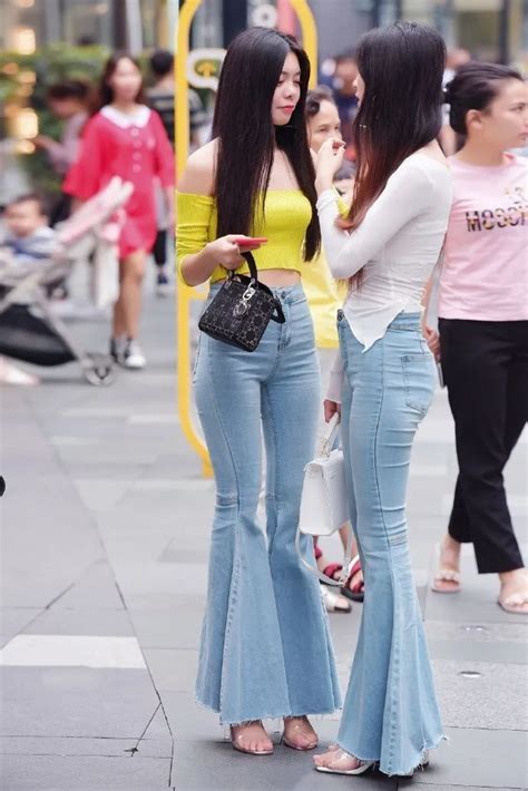 Beuty Beautiful Asian Women Girls Jeans Jeans Pants Asian Woman