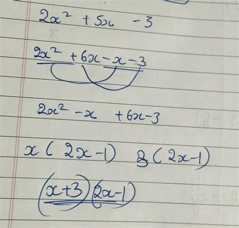 Factorise X 2x 5 3 Please Fast Urgent