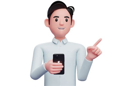 Premium Businessman Pointing With A Finger Gun At The Phone 3d