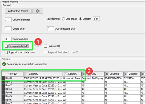 file reader first column special characters knime analytics