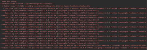 🐛 [firebase ml vision 0 9 9 ] execution failed for task app