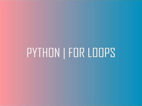 python for loop teaching resources