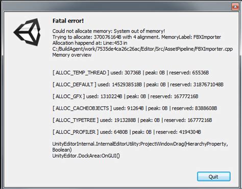 fatal error out of memory questions and answers unity discussions