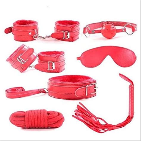 Nonebranded 7pcs Set For Woman Pu Leather Sm Bondage Set Sexy Handcuffs