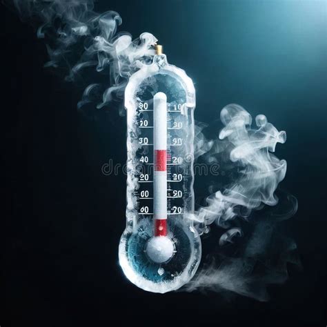 Thermometer Freezing Temperatures Frozen And Cold Covered With Ice