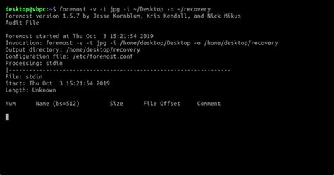 how to use foremost to recover deleted files in linux