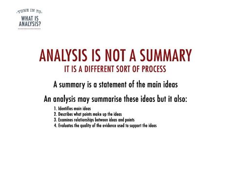What Is Analysis