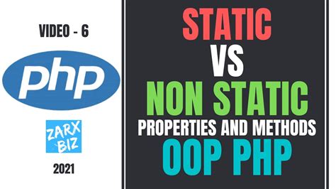 6 static and non static method in php object oriented php tutorial