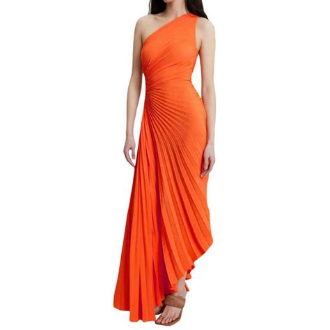 Gzwyht Dresses For Women 2024 Prom Dresses Womens Solid Color One