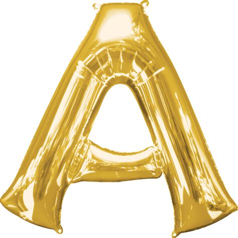 Ballon En Aluminium Satiné Lettres A à Z Or 34 Po Ruban Et Gonflage