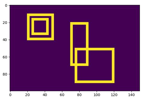 python finding the centers of overlapping rectangles in 2d numpy