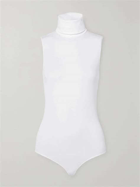 Wolford Stretch Modal Blend Turtleneck Thong Bodysuit Net A Porter