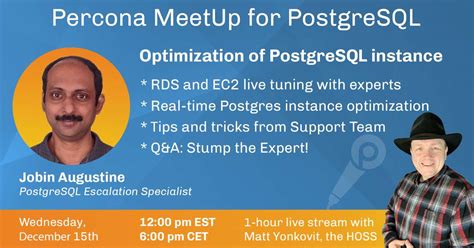 percona meetup for postgresql optimization of postgresql … percona