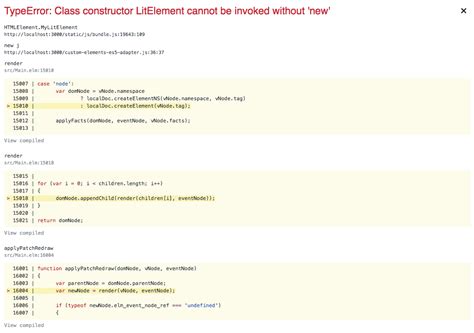 uncaught typeerror class constructor litelement cannot be invoked