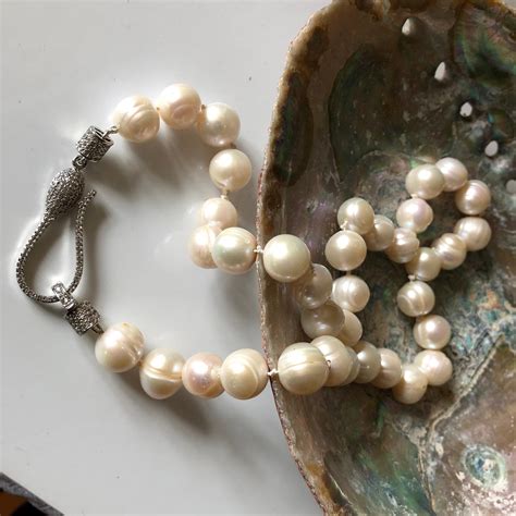 Large Potato Freshwater Pearl Necklace Etsy