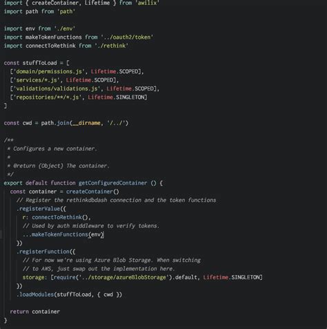 dependency injection in node js 2016 edition javascript